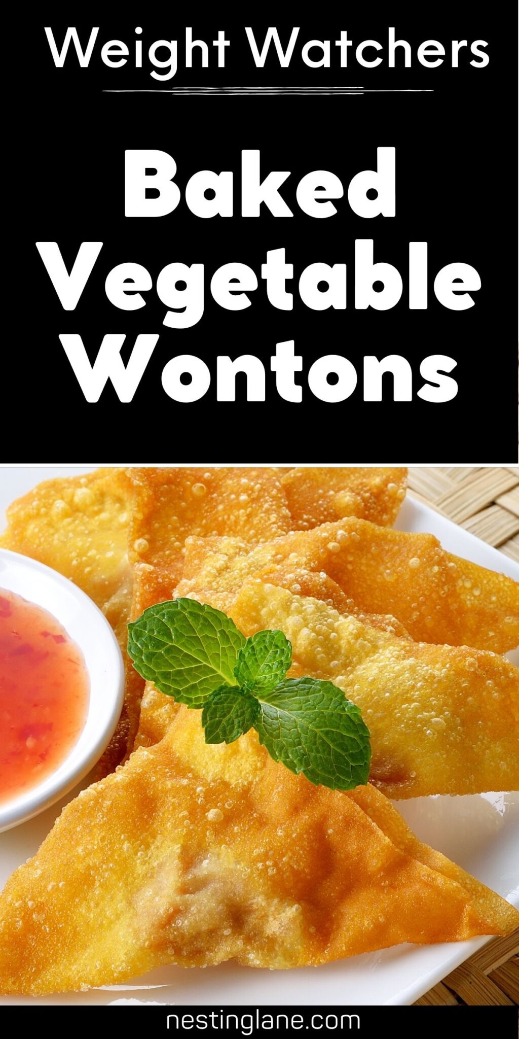 Baked Weight Watchers Vegetable Wontons - Nesting Lane