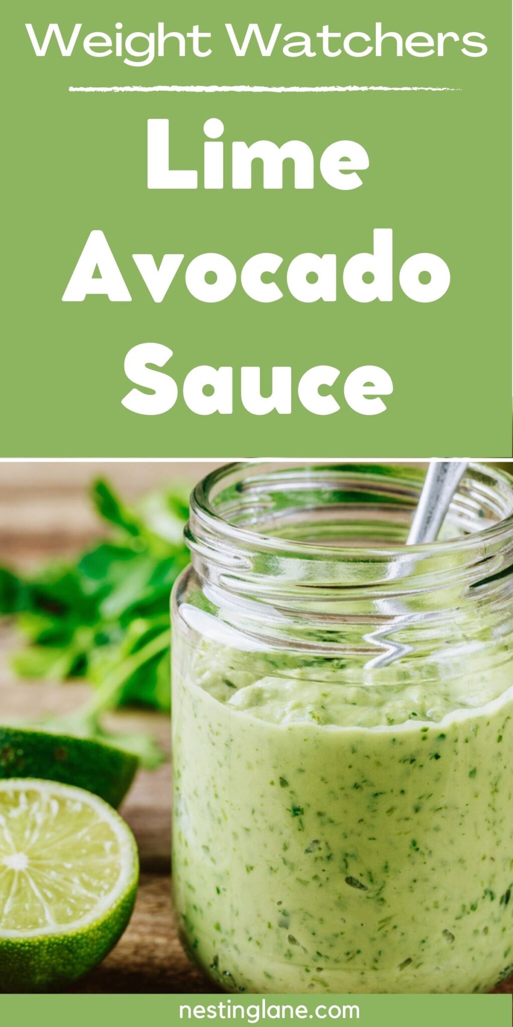 Easy Weight Watchers Lime Avocado Sauce - Nesting Lane