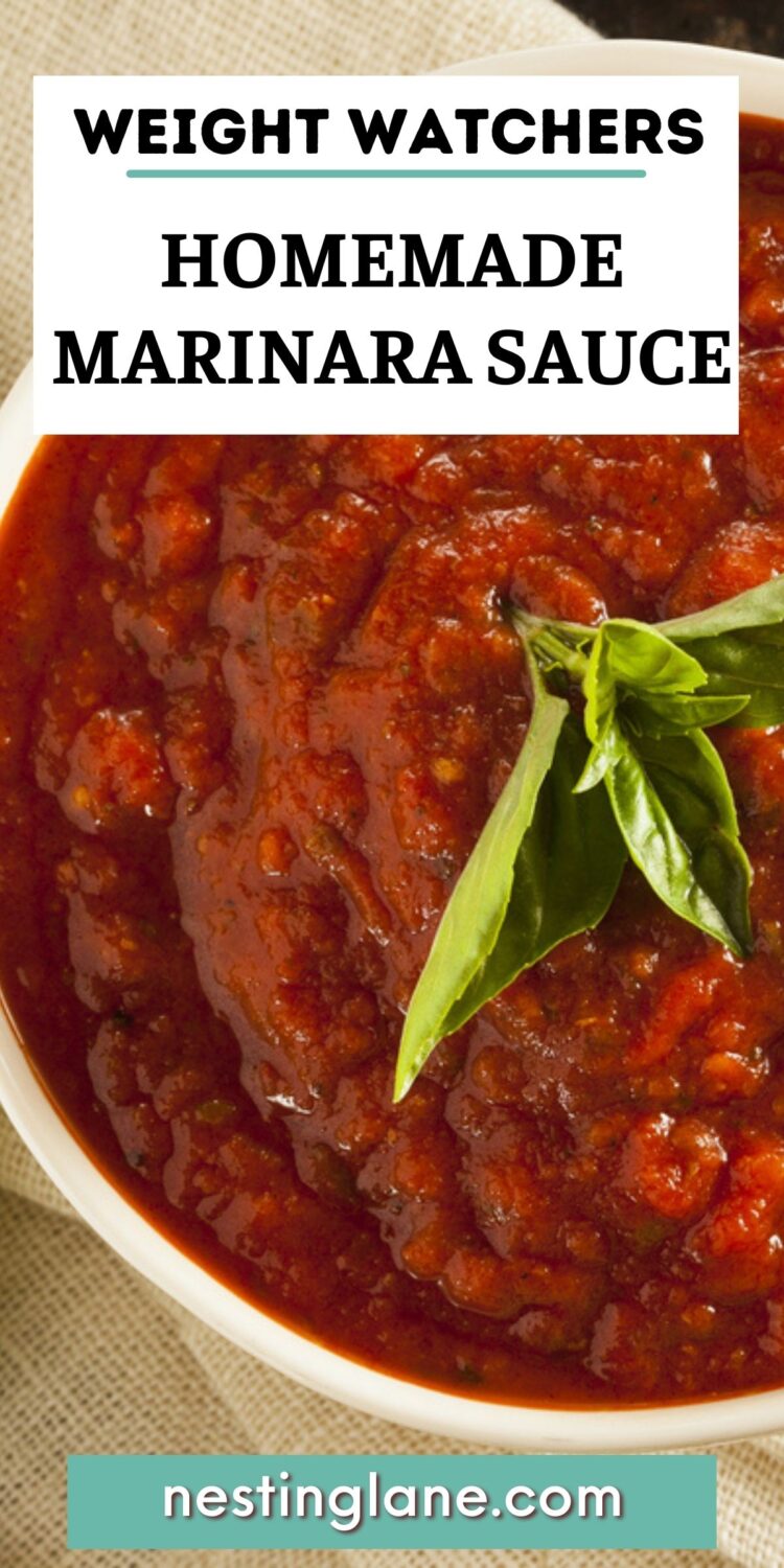 Homemade Weight Watchers Marinara Sauce - Nesting Lane