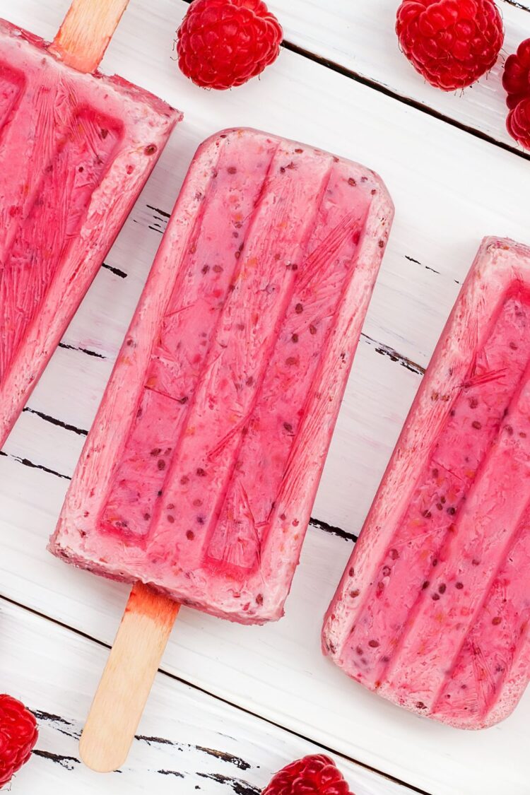Weight Watchers Raspberry Yogurt Popsicles - Nesting Lane