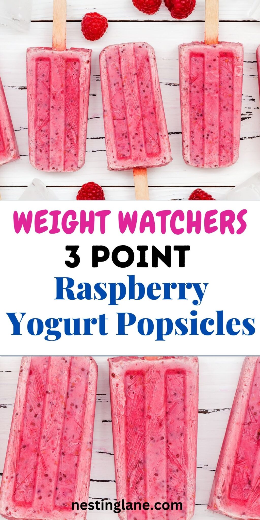 Weight Watchers Raspberry Yogurt Popsicles - Nesting Lane