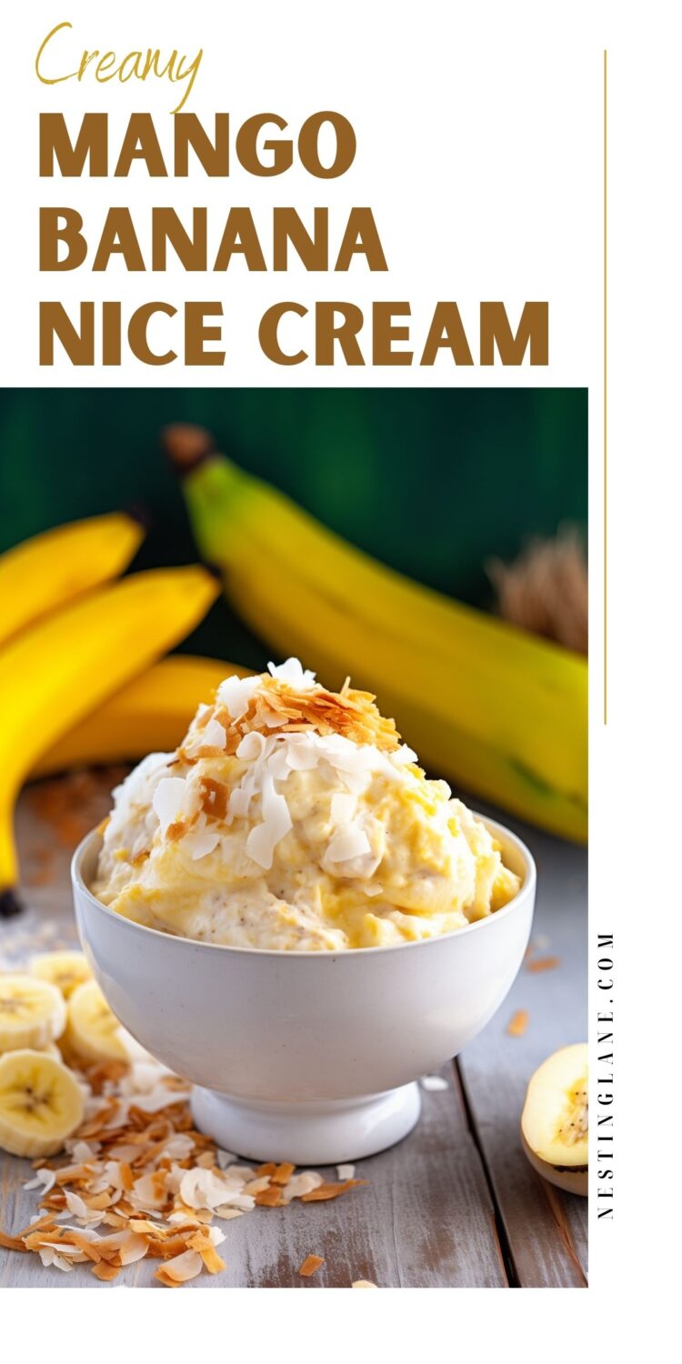 Creamy Mango Banana Nice Cream for a Healthy Dessert - Nesting Lane