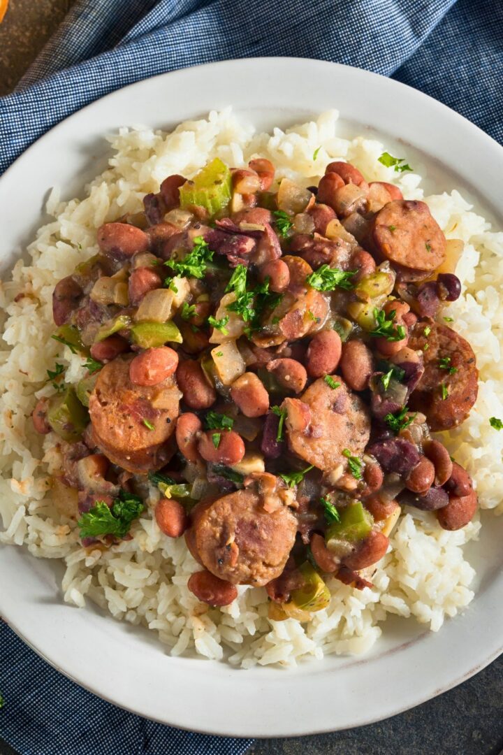 Cajun Red Beans & Rice with Chicken Sausage - Nesting Lane