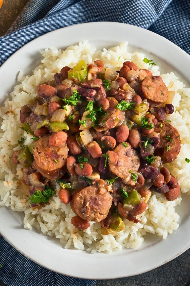 Cajun Red Beans & Rice with Chicken Sausage - Nesting Lane