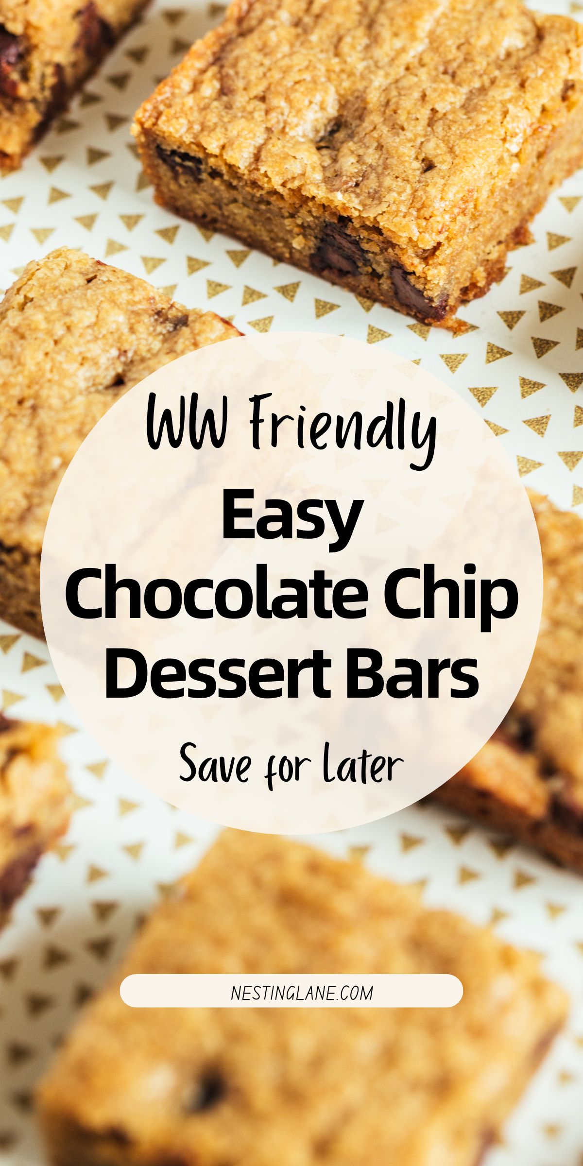Easy Chocolate Chip Dessert Bars - Nesting Lane