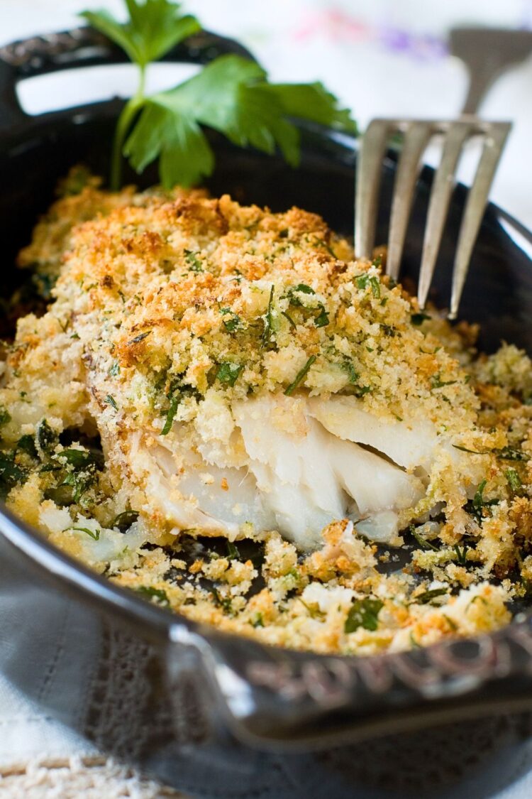 Crispy Herb and Garlic Parmesan Baked Cod - Nesting Lane