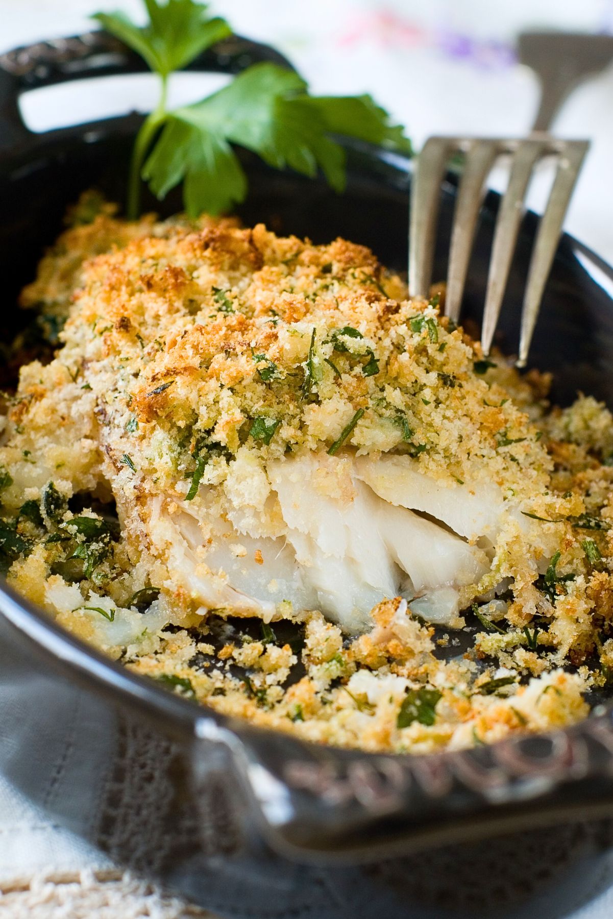 Crispy Herb and Garlic Parmesan Baked Cod - Nesting Lane