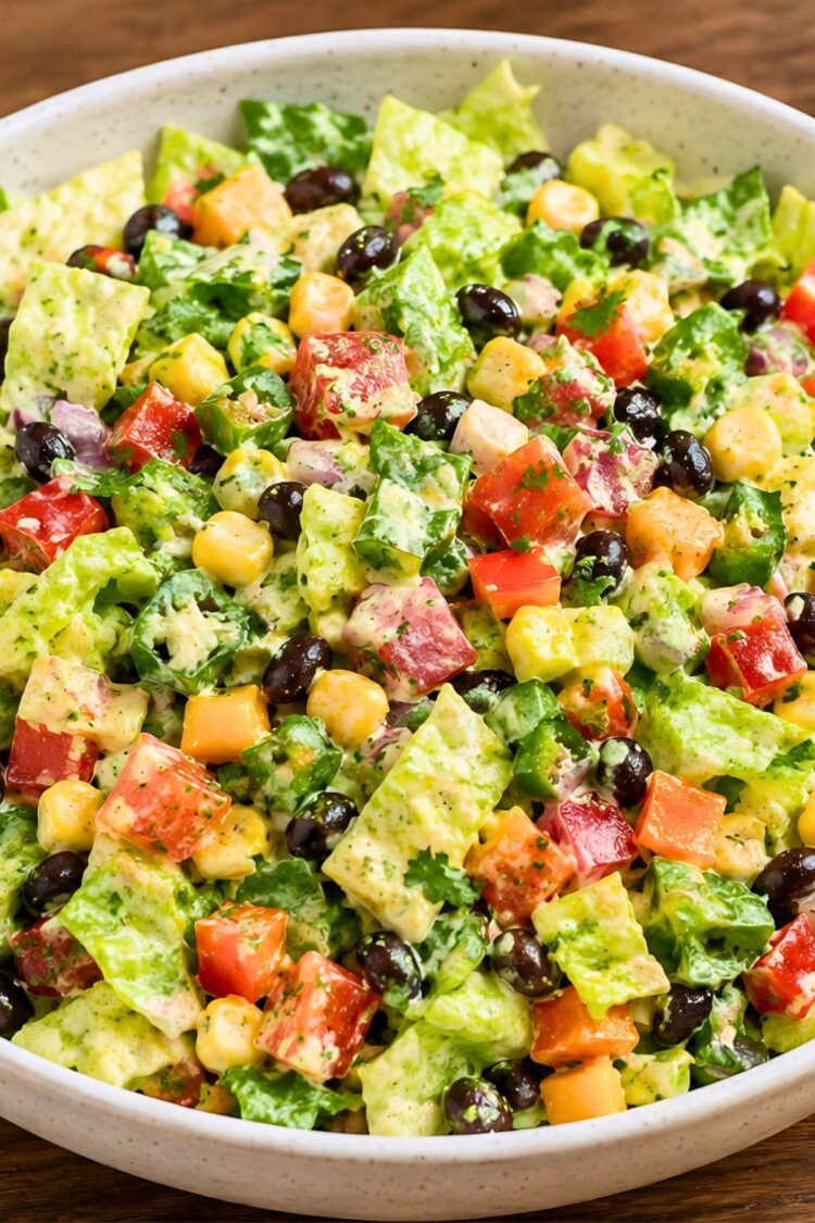 Southwest Chopped Salad with Baked Tortilla Chips - Nesting Lane